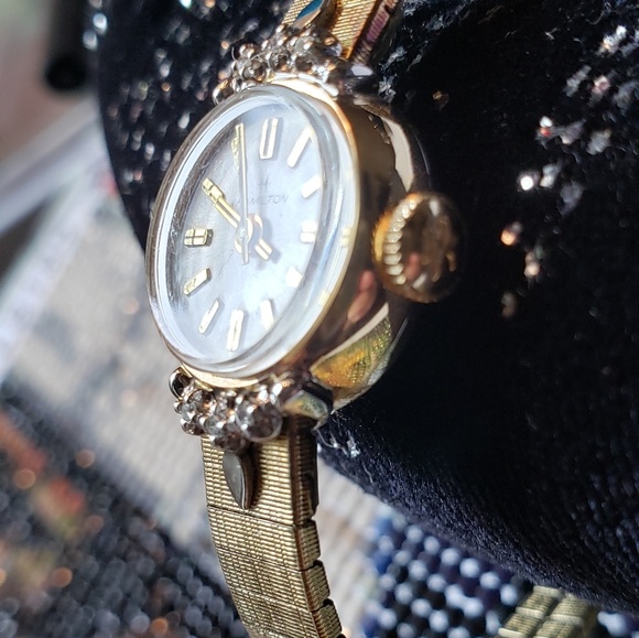 Hamilton | Jewelry | Vintage 97s Hamilton 10k Rgp Diamond Bezel | Poshmark